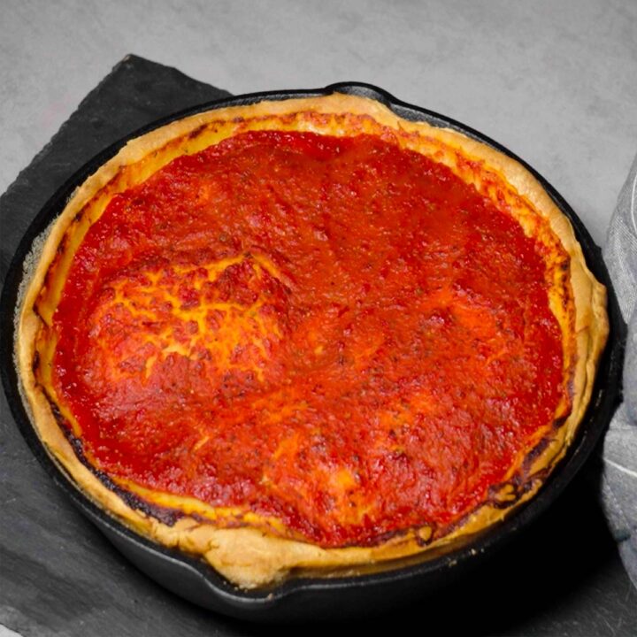 Chicago-Style Deep Dish Pizza (with VIDEO)