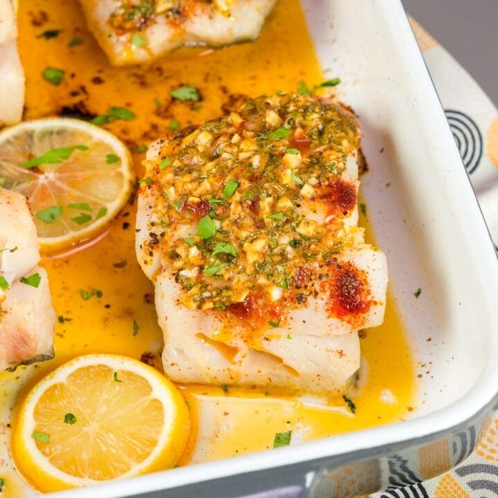 Easy Baked Cod Recipe with Garlic Butter