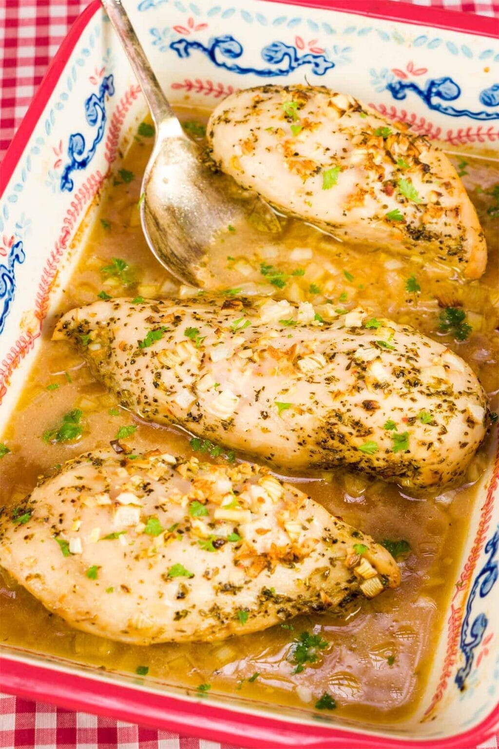 Baked Chicken in Chicken Broth (Juicy)