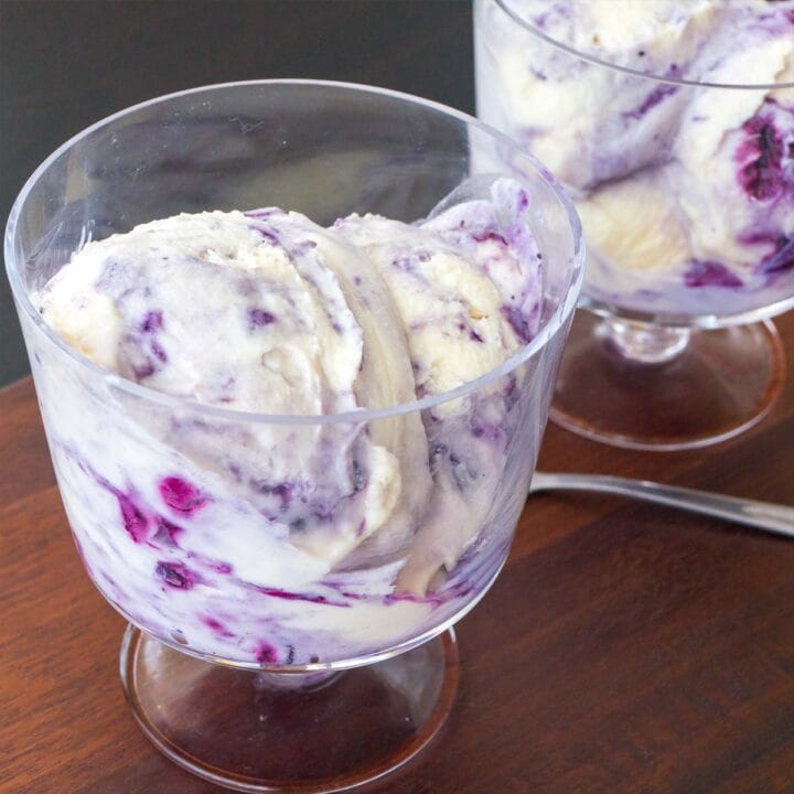 Blueberry Ice Cream {No-Churn} (with VIDEO) - Vargasavour Recipes