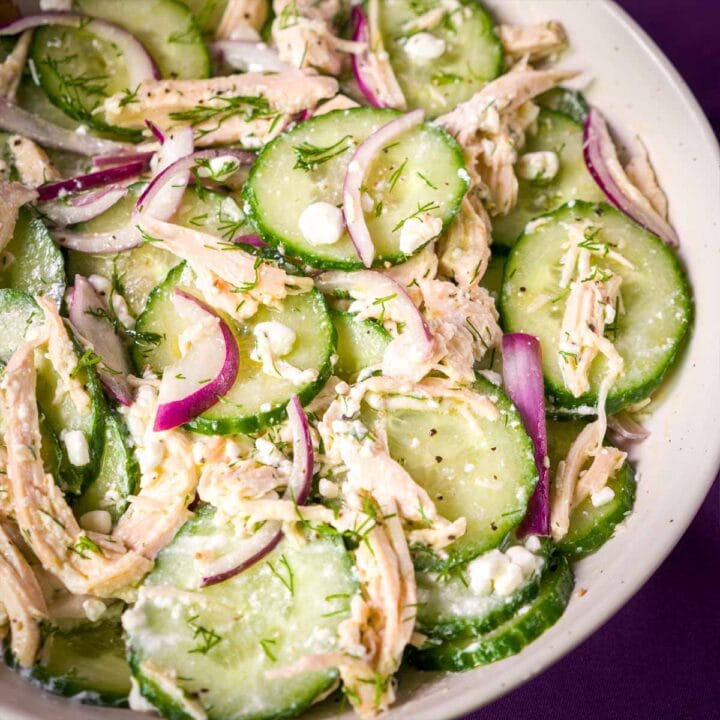 High Protein Cucumber Chicken Salad (Creamy)