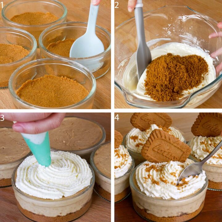 No-Bake Biscoff Cheesecake Cups (Easy)