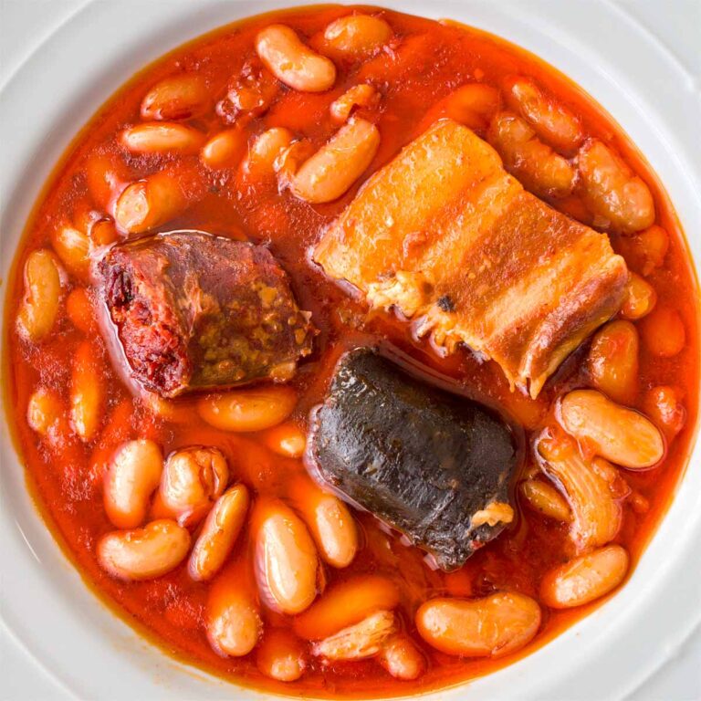 Fabada Asturiana (Spanish White Bean Stew) Traditional Recipe