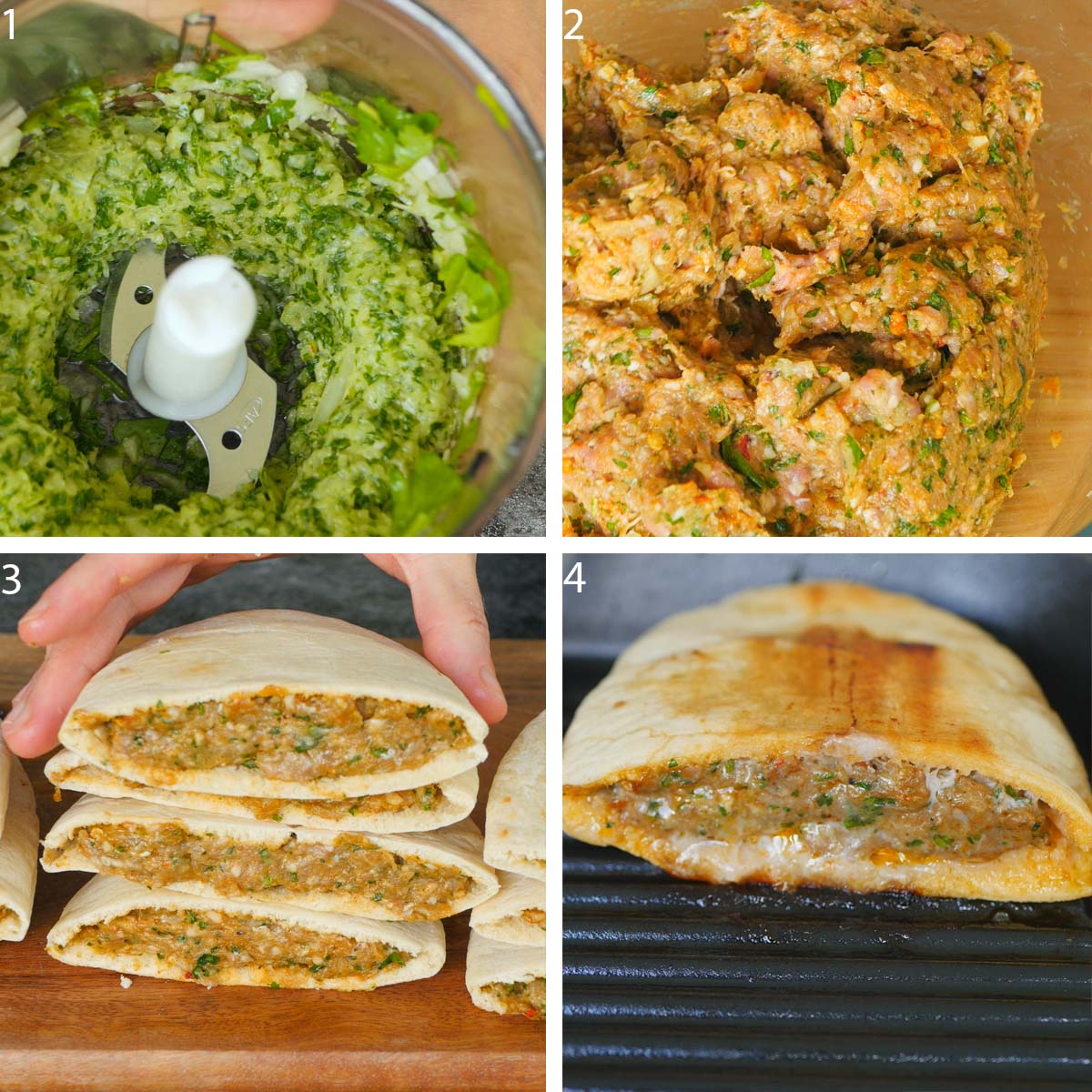 Arayes (Lebanese Meat Stuffed Pita) (With Video)
