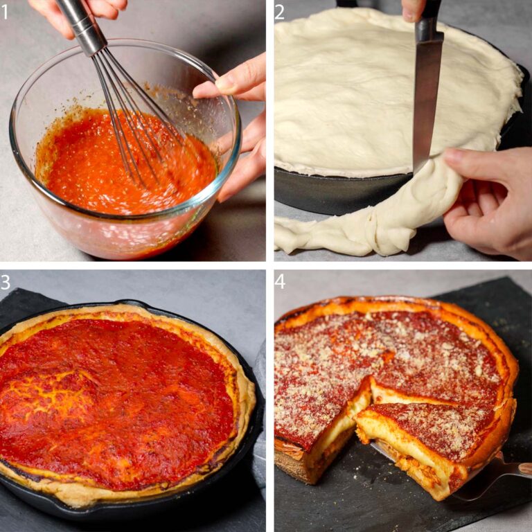 Easy Chicago-Style Deep Dish Pizza (No Dough Recipe)