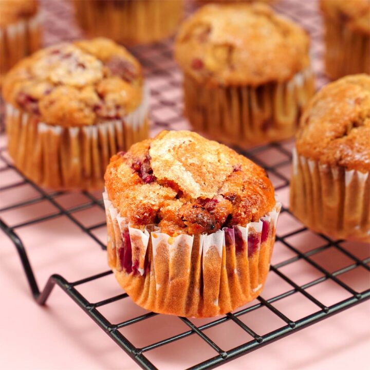 Raspberry Muffins Recipe (With Video)