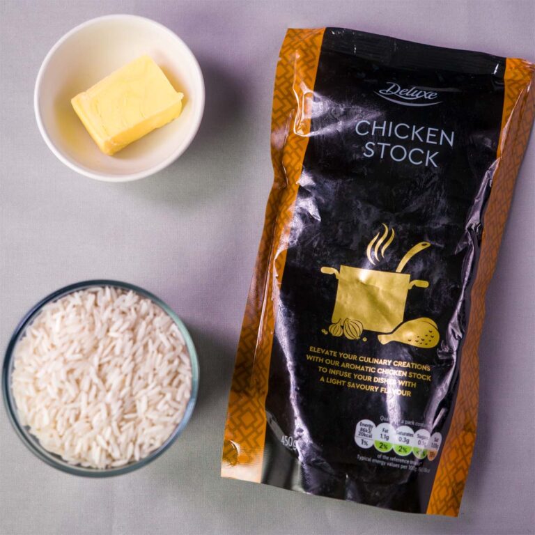 Rice with Chicken Broth and Butter (Easy Method)