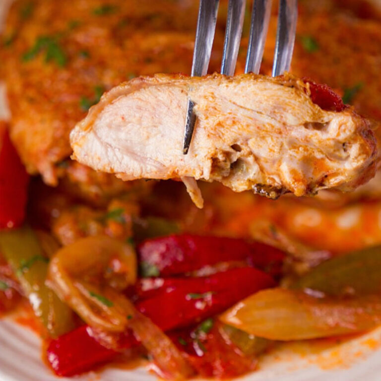 Basque Chicken (Chicken Basquaise) With Peppers and Tomato
